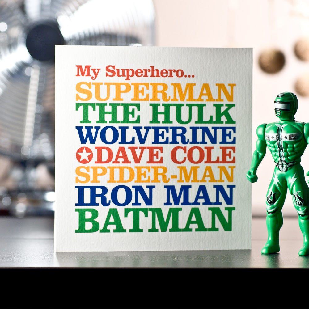 Personalised Famous ‘Superhero’ Card – Rosie Robins