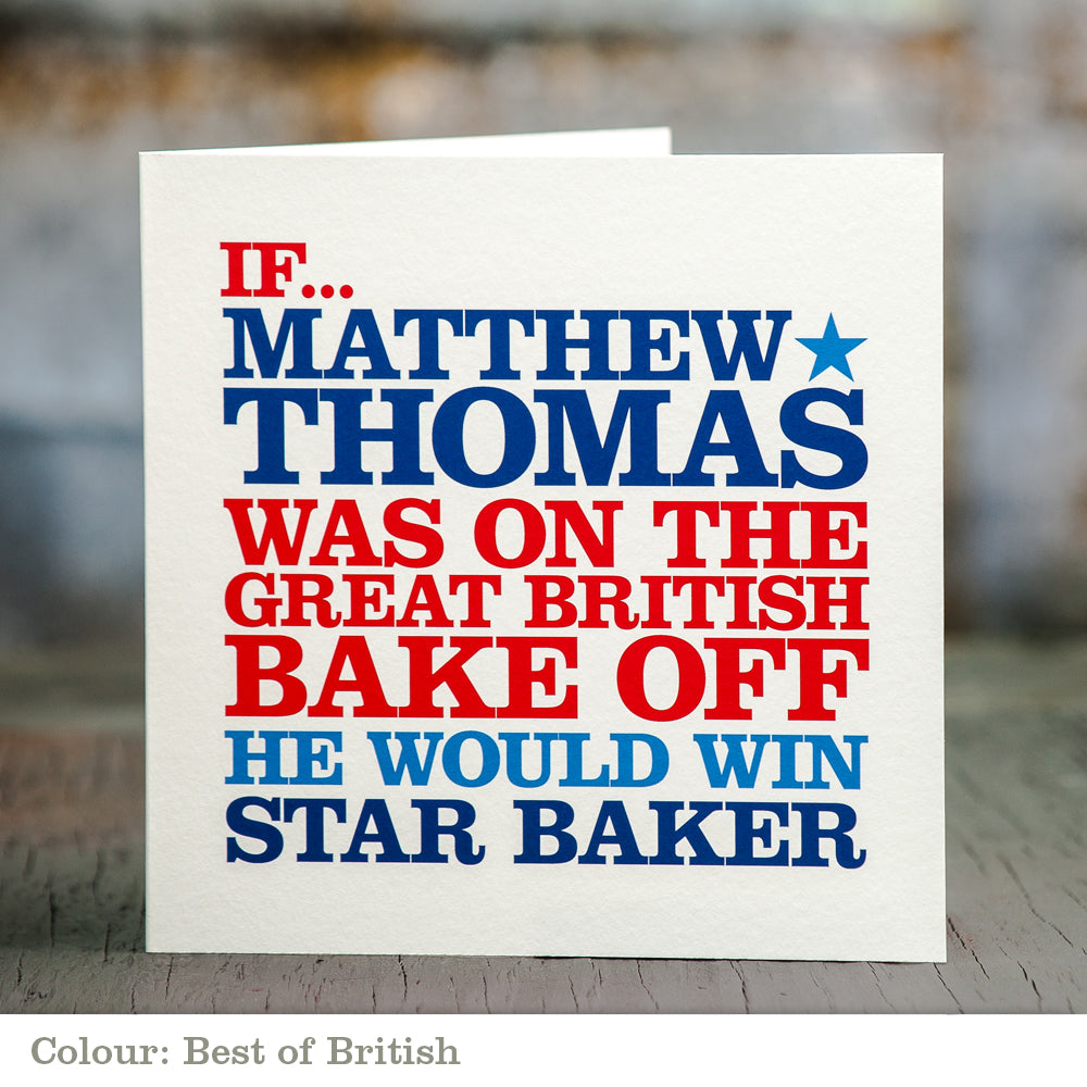 Personalised ‘Star Baker’ Card – Rosie Robins