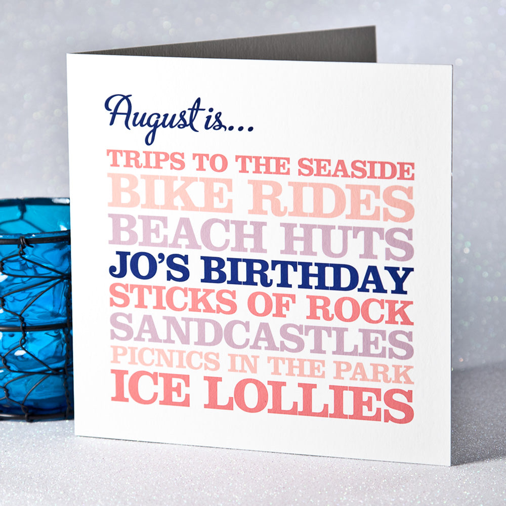 An August Birthday Card – Rosie Robins